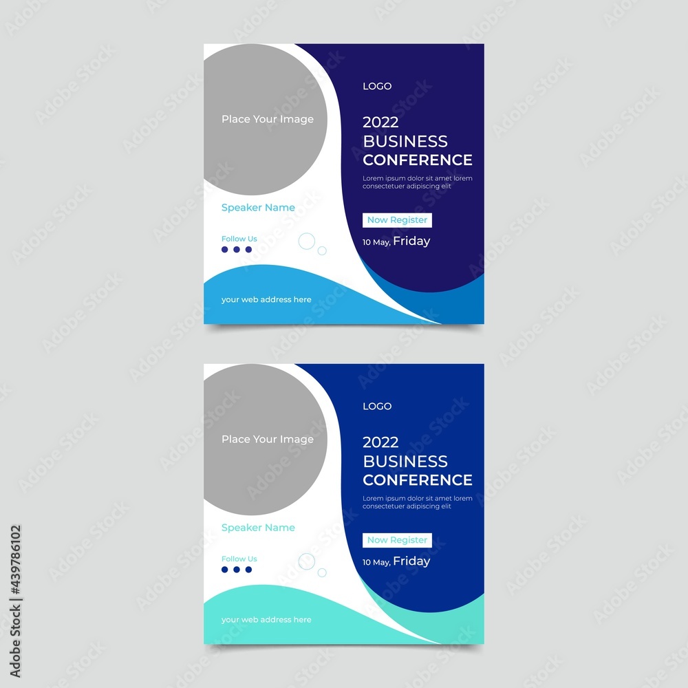 Business conference creative and professional template invitation ...