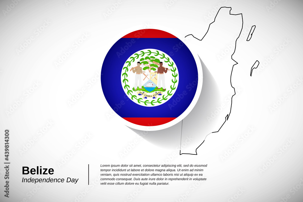 Independence day of Belize. Creative country flag of Belize with ...