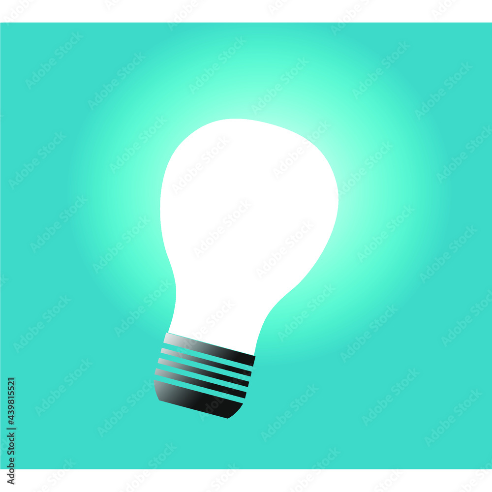 shining light bulb vector image Stock Vector | Adobe Stock