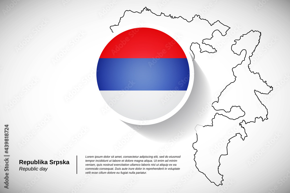 Republic day of Republika Srpska. Creative country flag of Republika ...