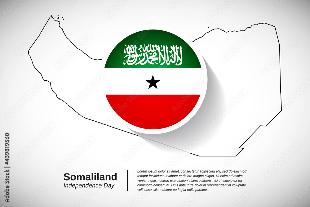 Independence day of Somaliland. Creative country flag of Somaliland ...