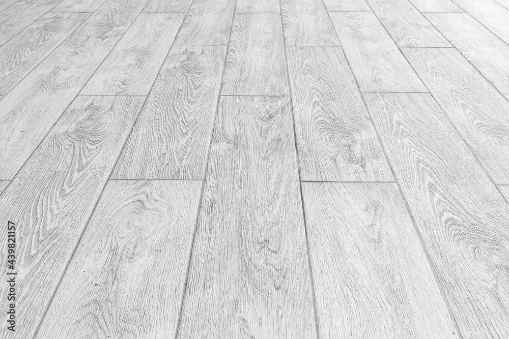 White wooden floor on the balcony outside the house pattern and ...