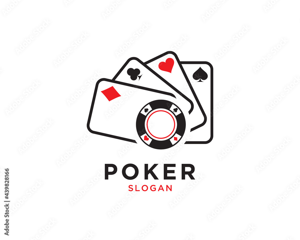 poker logo vector creative design template Stock Vector | Adobe Stock