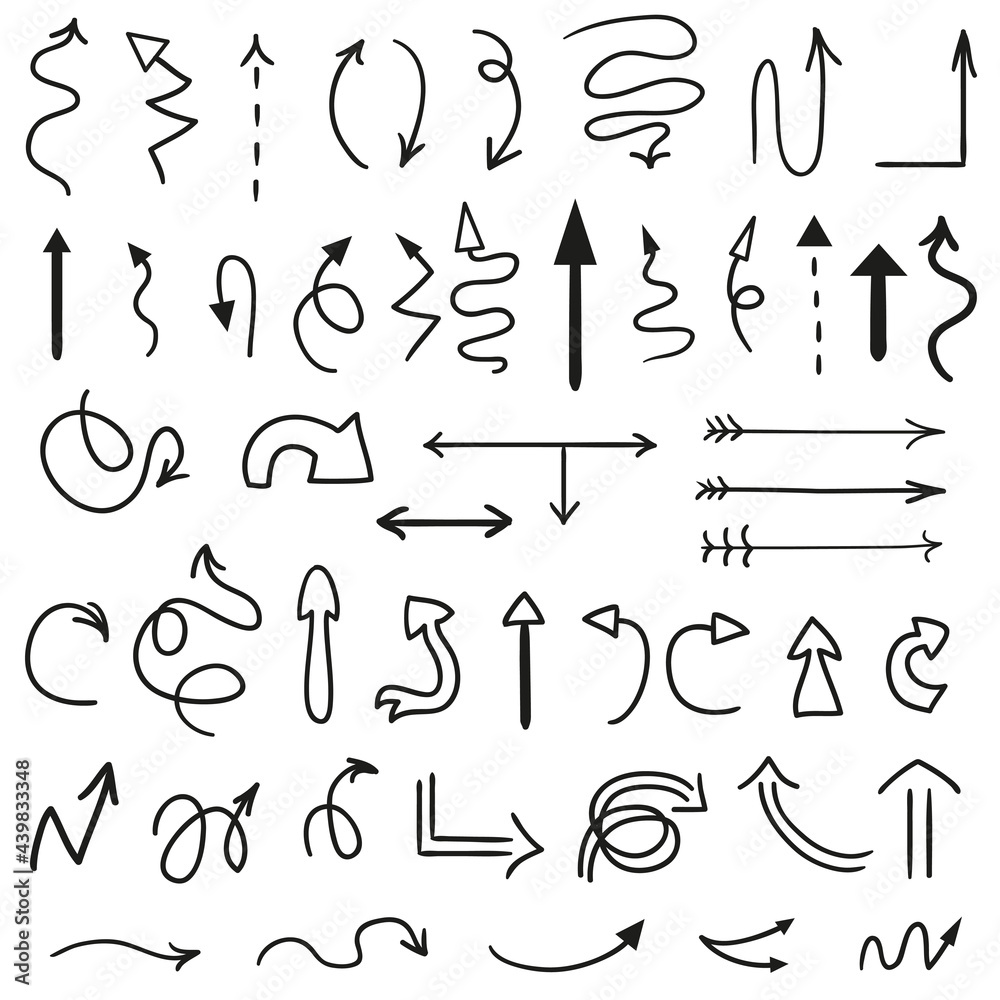 Infographic elements on isolation background. Collection of arrows ...