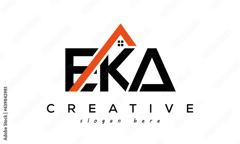 EKA letters real estate construction logo vector Stock Vector | Adobe Stock