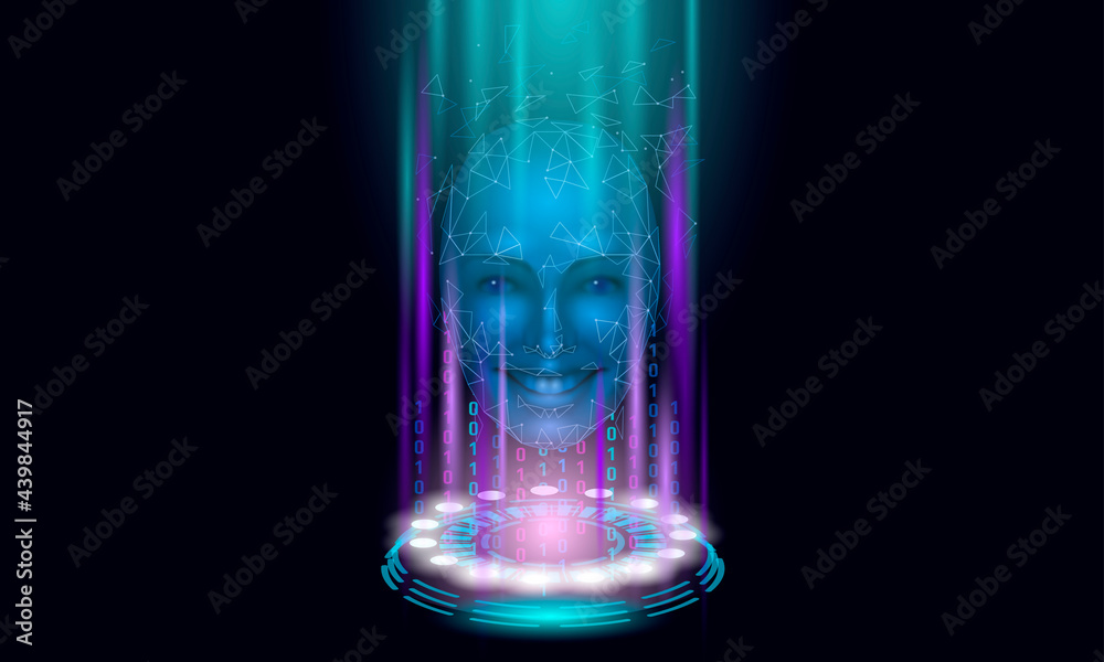 Virtual assistant voice recognition service technology. AI artificial ...