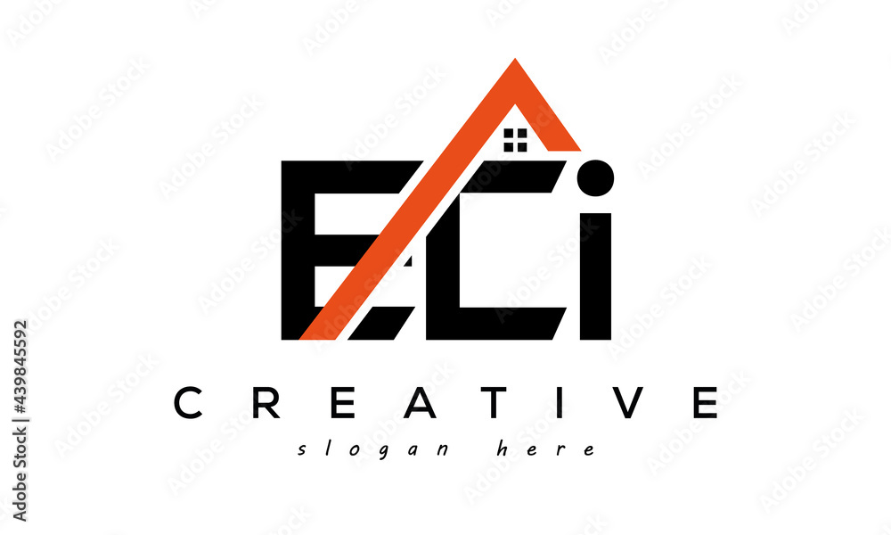ECI letters real estate construction logo vector Stock Vector | Adobe Stock