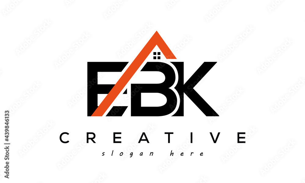 EBK letters real estate construction logo vector Stock Vector | Adobe Stock