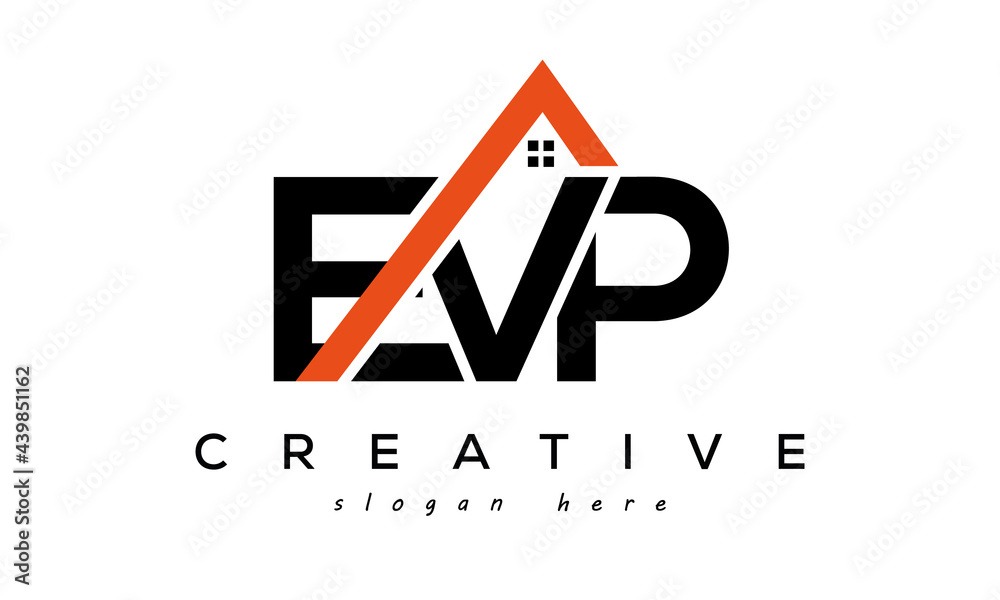 EVP letters real estate construction logo vector Stock Vector | Adobe Stock