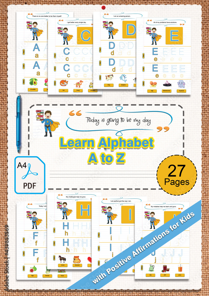 Learn Alphabet letters and coloring graphics printable worksheets for ...