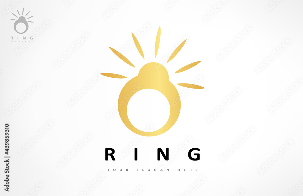 Ring logo vector. Jewelry design. Stock Vector | Adobe Stock