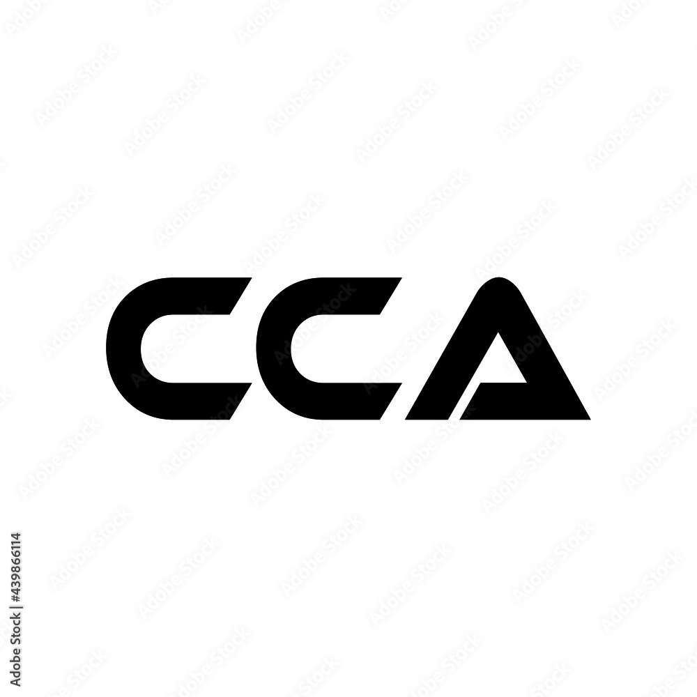 CCA letter logo design with white background in illustrator, vector ...