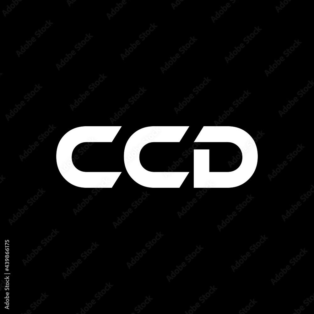 CCD letter logo design with black background in illustrator, vector ...