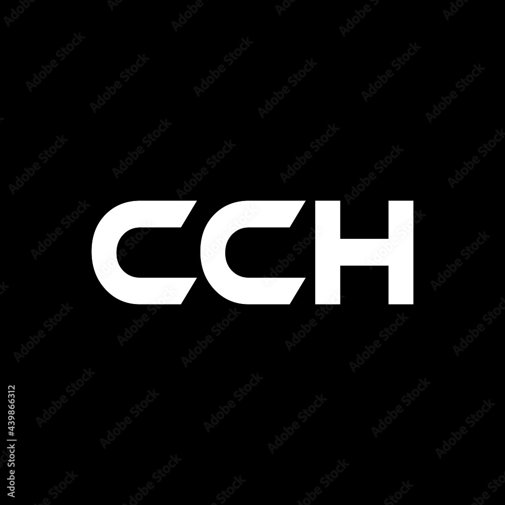 CCH letter logo design with black background in illustrator, vector ...