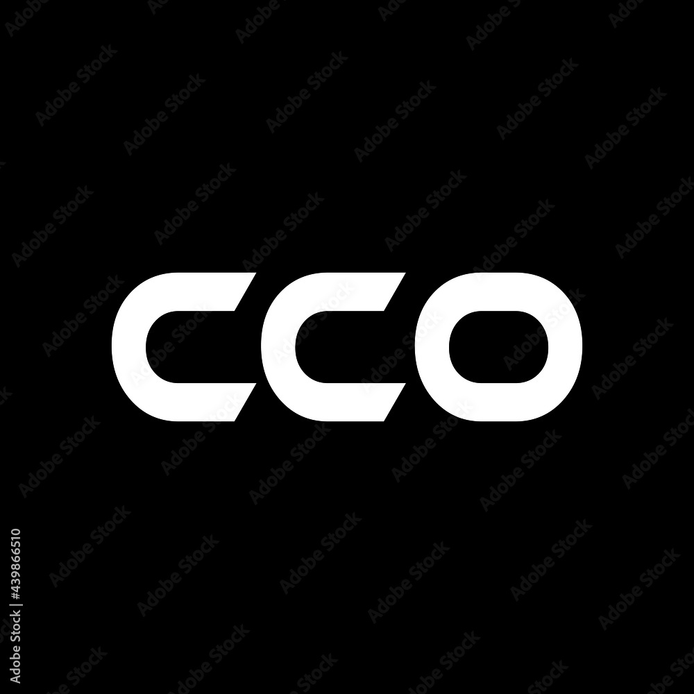 CCO letter logo design with black background in illustrator, vector ...