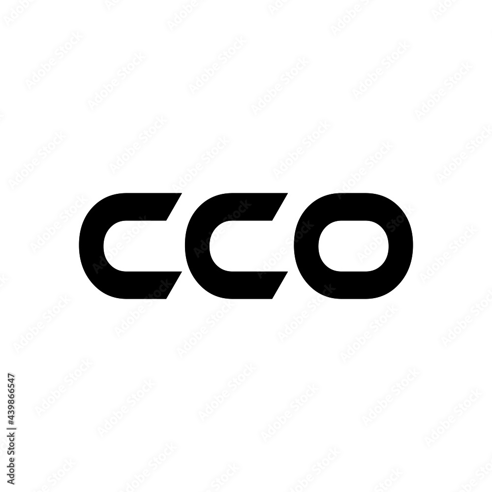 CCO letter logo design with white background in illustrator, vector ...