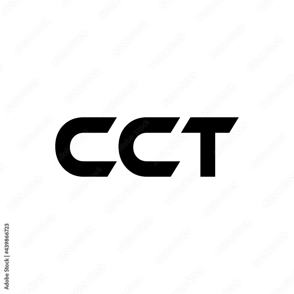 CCT letter logo design with white background in illustrator, vector ...