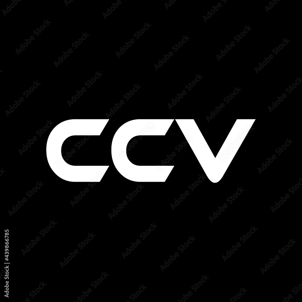 CCV letter logo design with black background in illustrator, vector ...