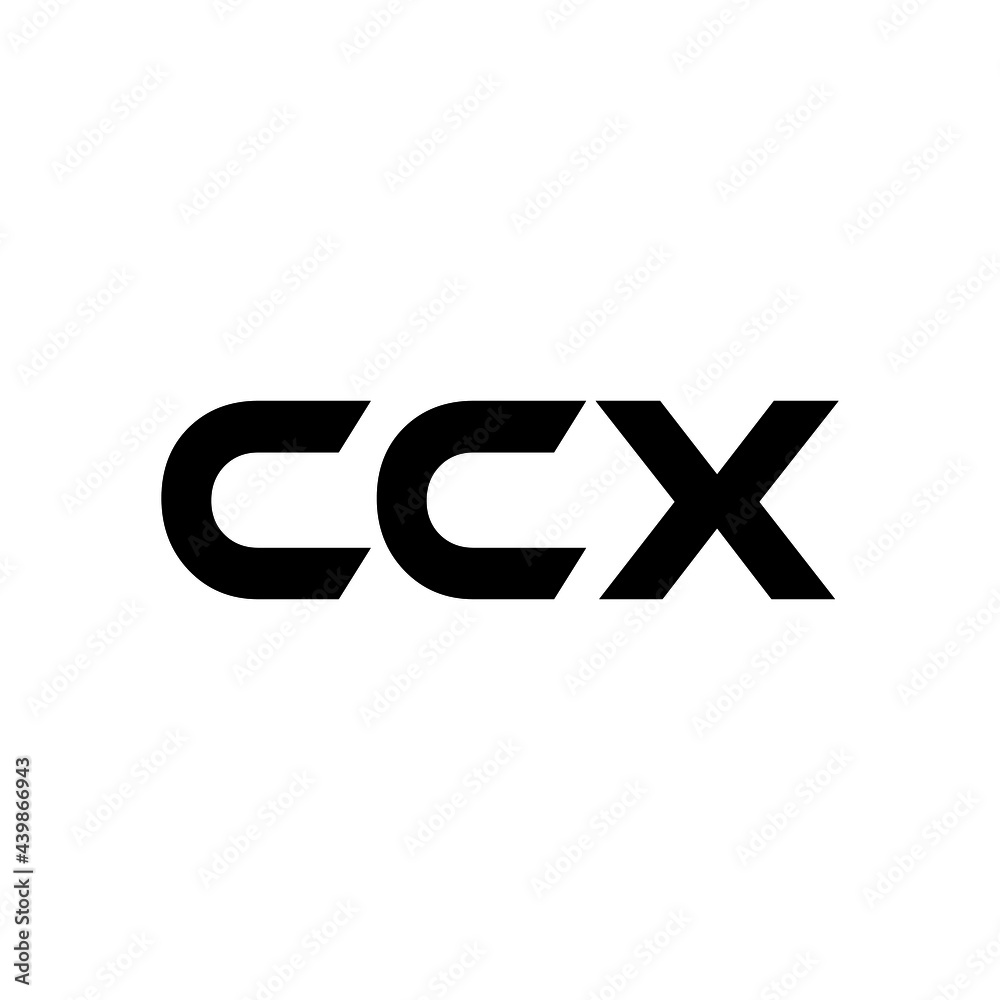 Vettoriale Stock CCX letter logo design with white background in ...
