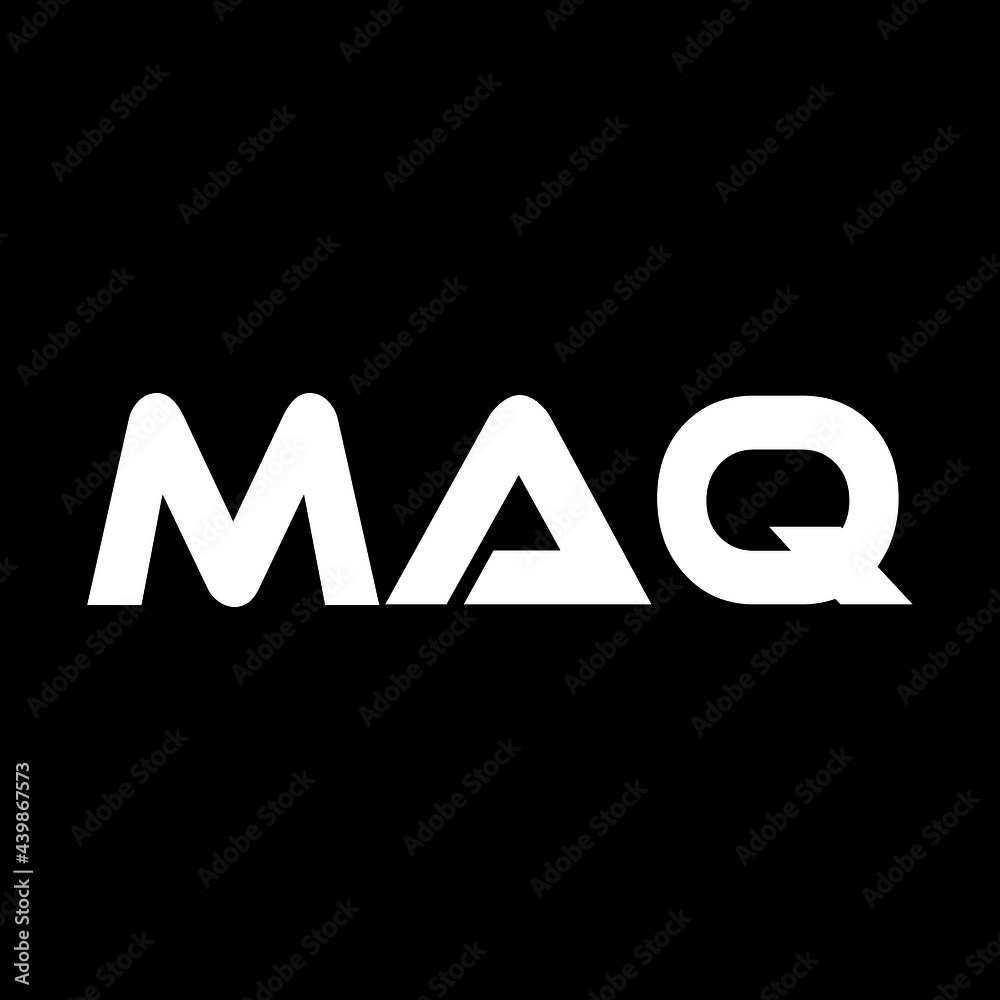 MAQ letter logo design with black background in illustrator, vector ...