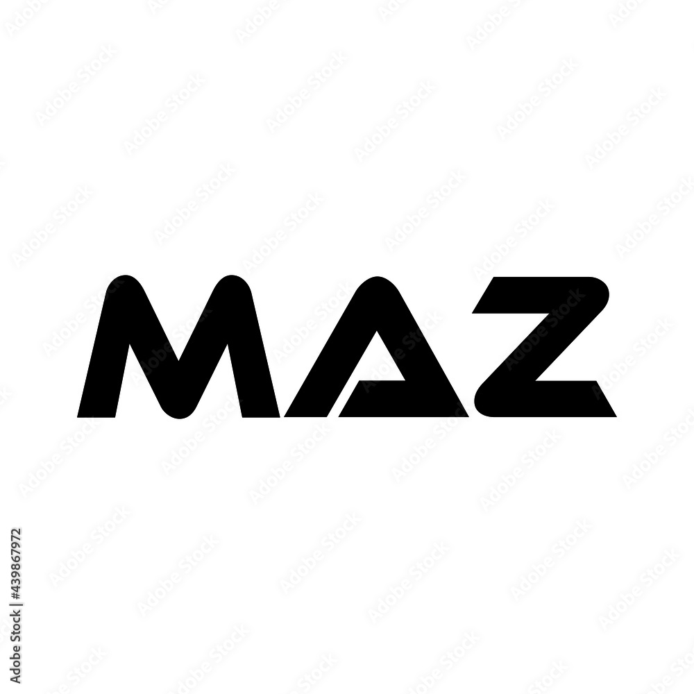 MAZ letter logo design with white background in illustrator, vector ...