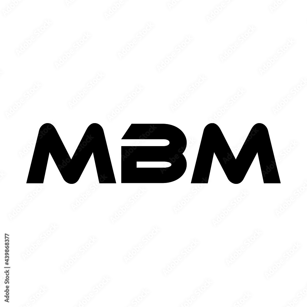 Vecteur Stock MBM letter logo design with white background in ...