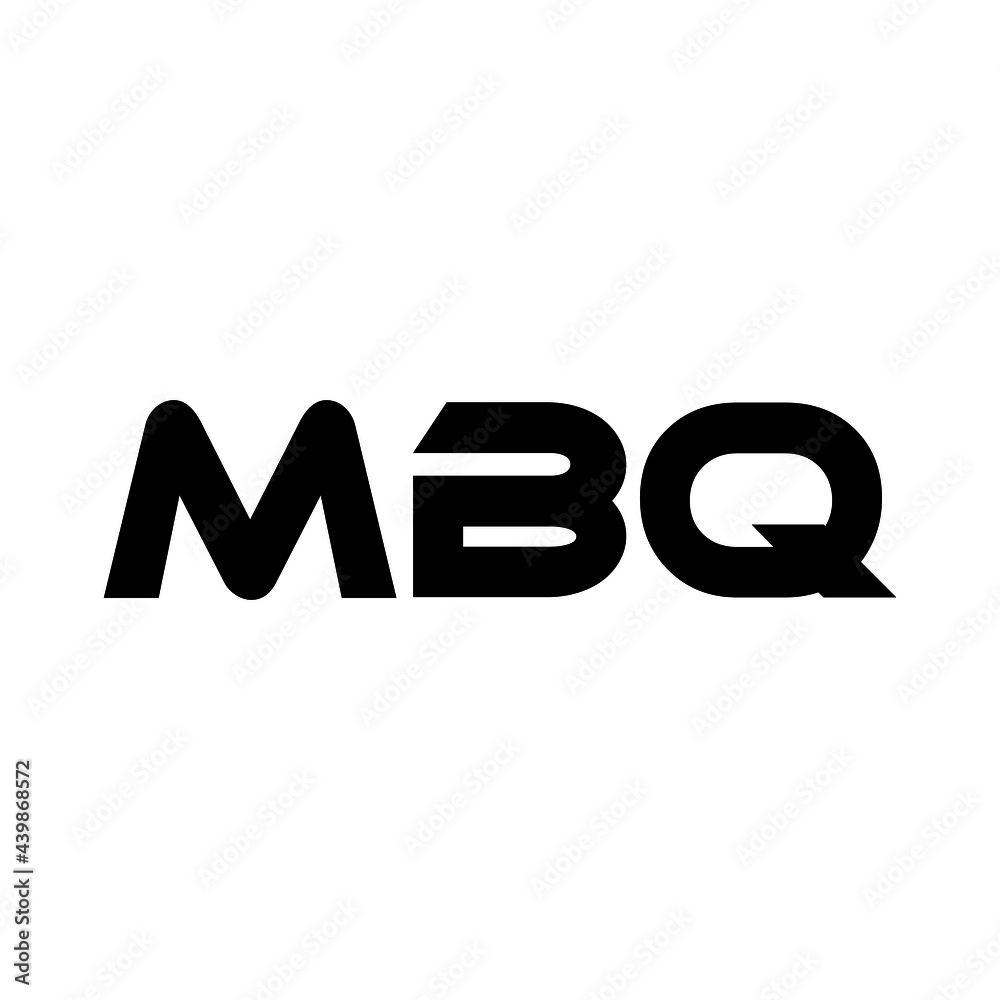 MBQ letter logo design with white background in illustrator, vector ...