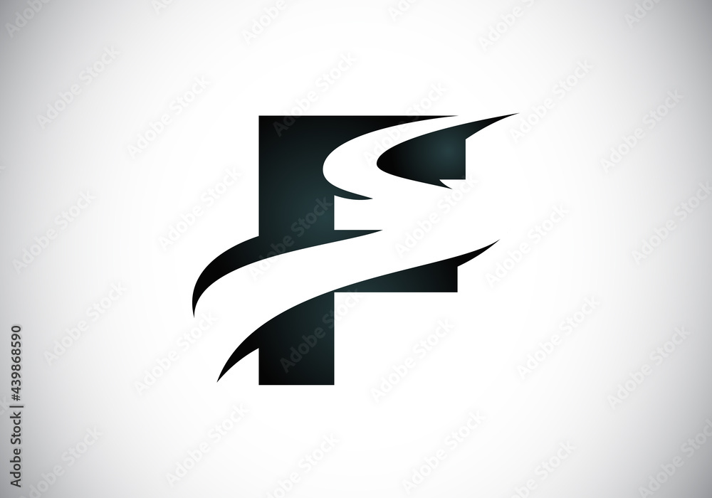 Initial Letter F with backspace S or pathway Logo design vector ...