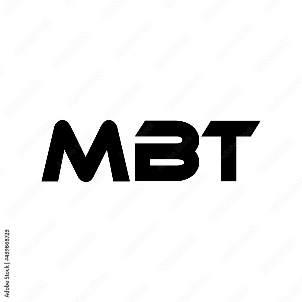 MBT letter logo design with white background in illustrator, vector ...