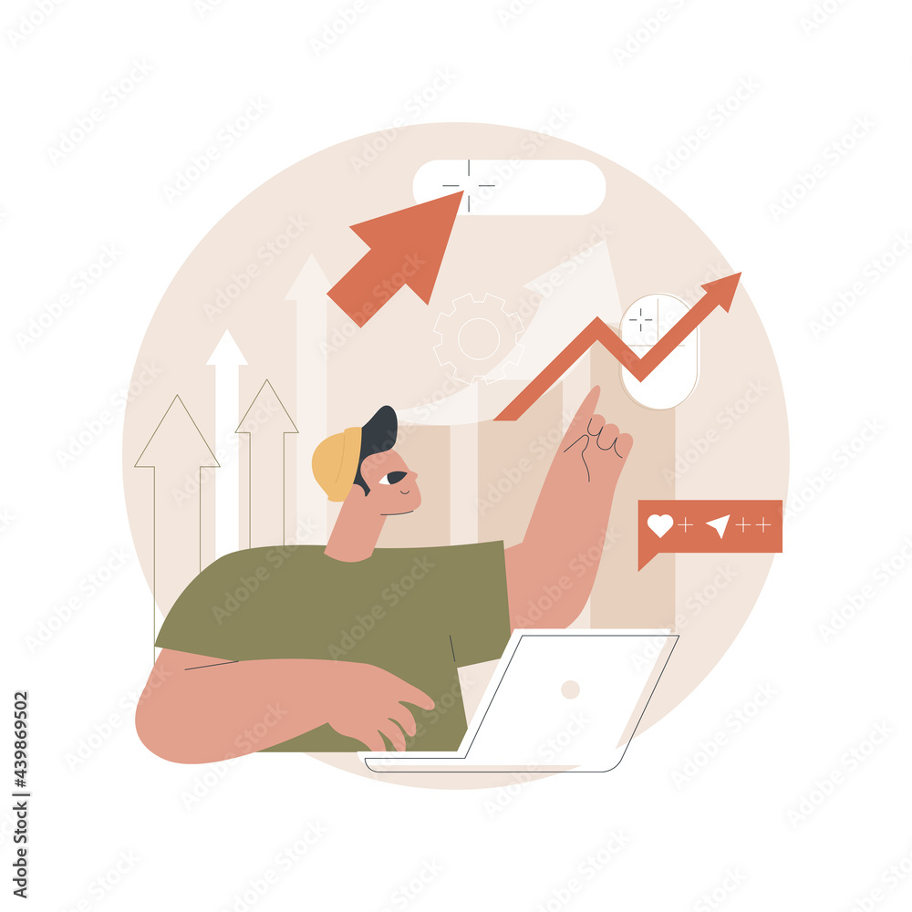 Click tracking abstract concept vector illustration. Clients behavior ...