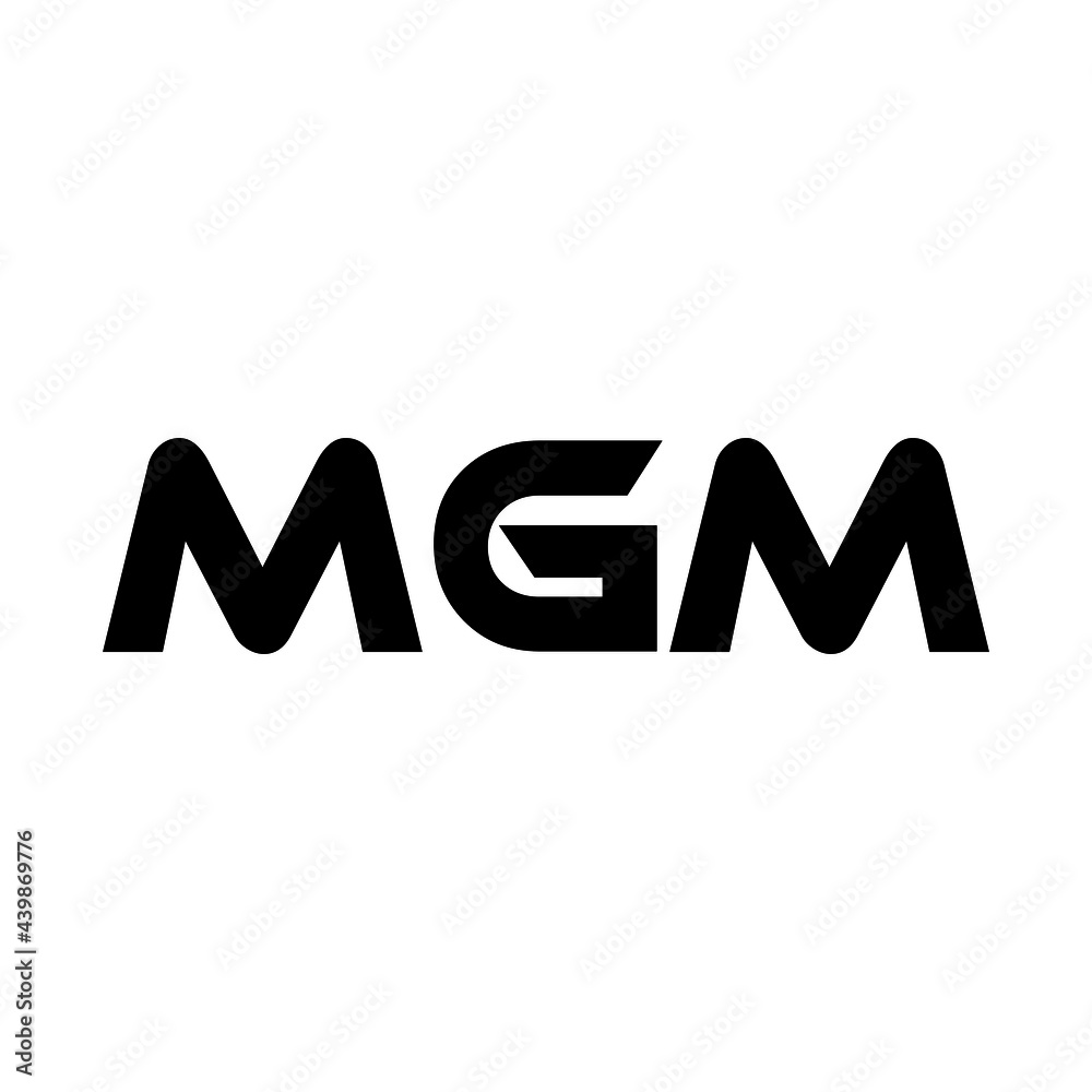 MGM letter logo design with white background in illustrator, vector ...