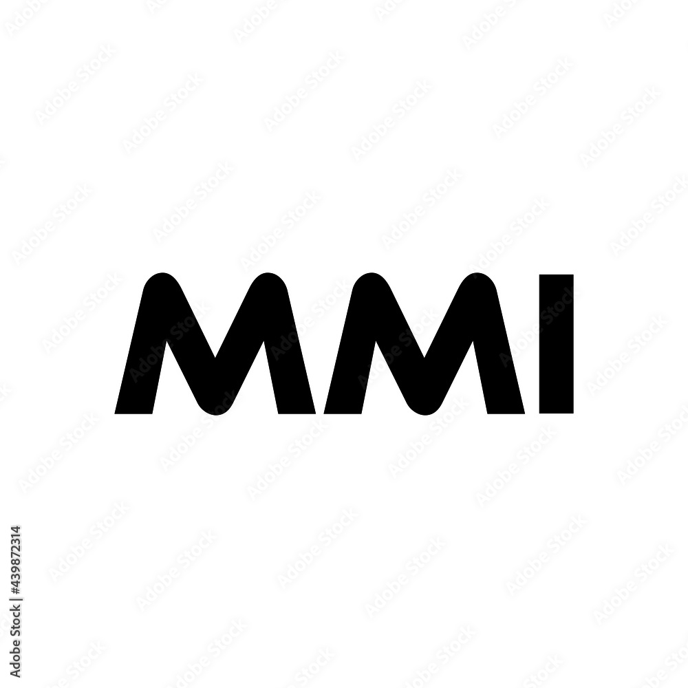MMI letter logo design with white background in illustrator, vector ...