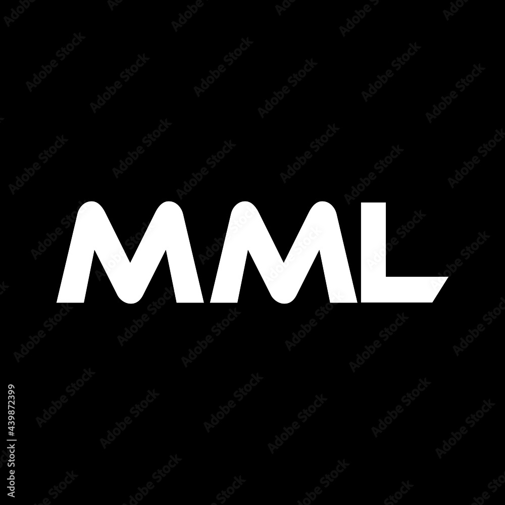 MML letter logo design with black background in illustrator, vector ...