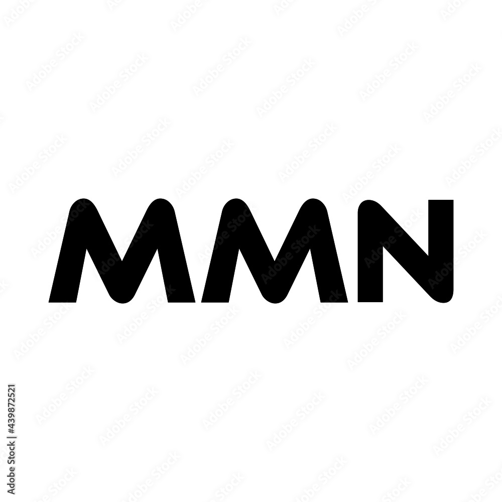 MMN letter logo design with white background in illustrator, vector ...