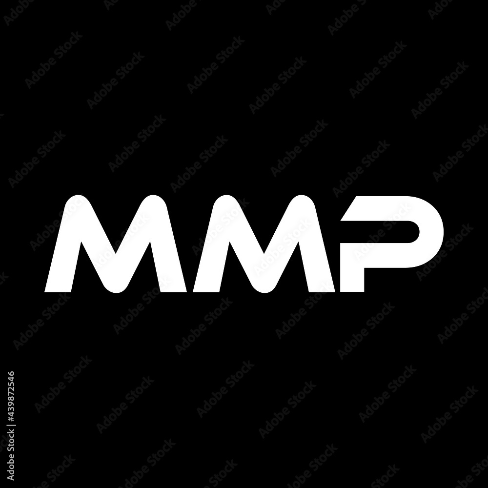 MMP letter logo design with black background in illustrator, vector ...