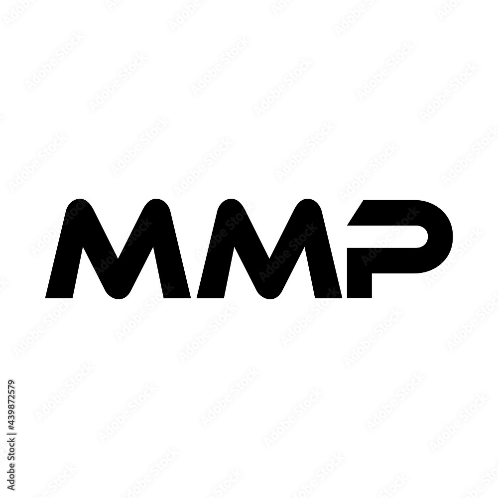 MMP letter logo design with white background in illustrator, vector ...