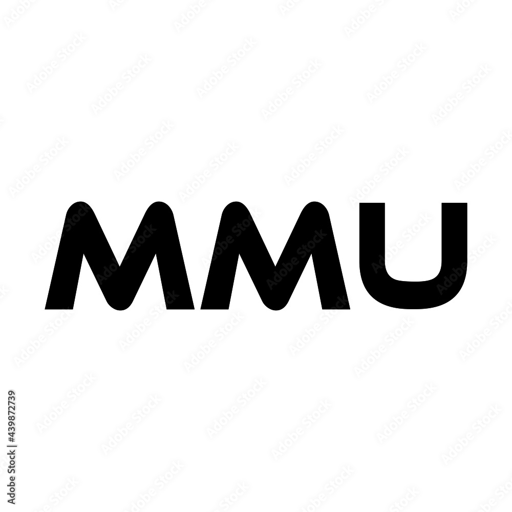 MMU letter logo design with white background in illustrator, vector ...