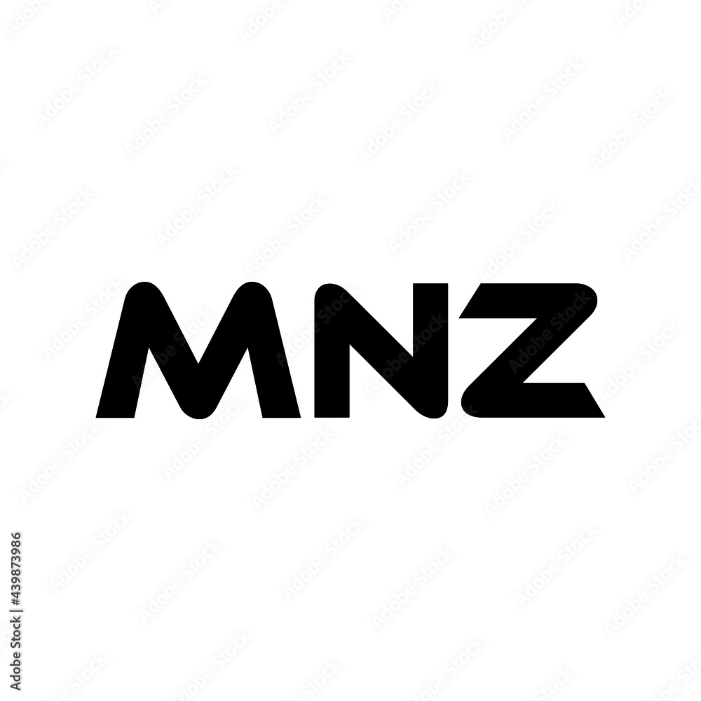 MNZ letter logo design with white background in illustrator, vector ...