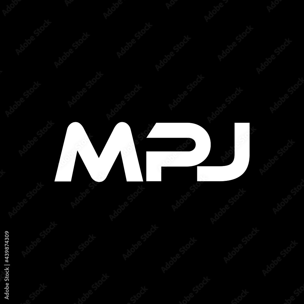MPJ letter logo design with black background in illustrator, vector ...