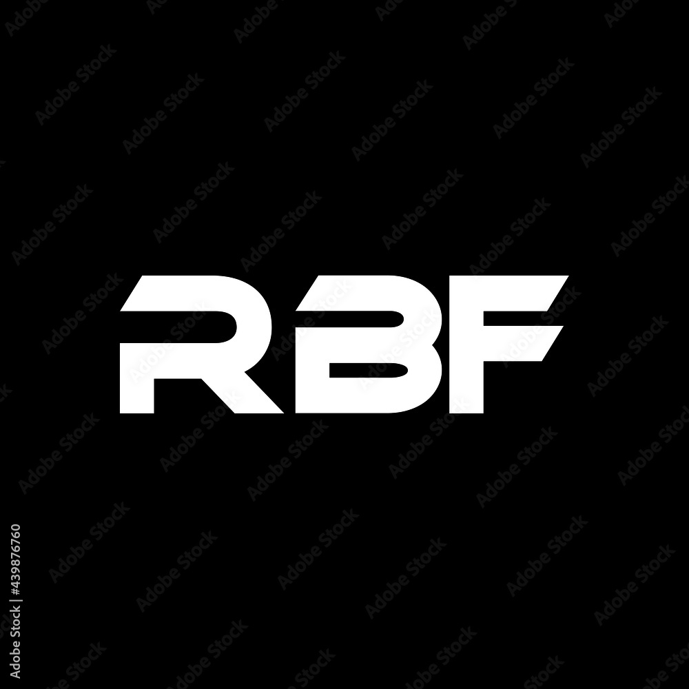 RBF letter logo design with black background in illustrator, vector ...