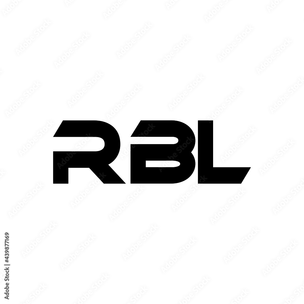 RBL letter logo design with white background in illustrator, vector ...
