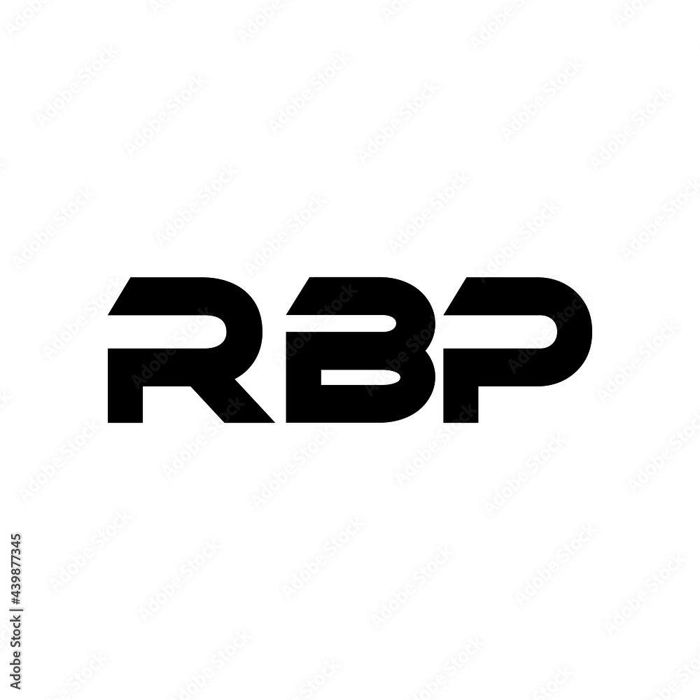 RBP letter logo design with white background in illustrator, vector ...