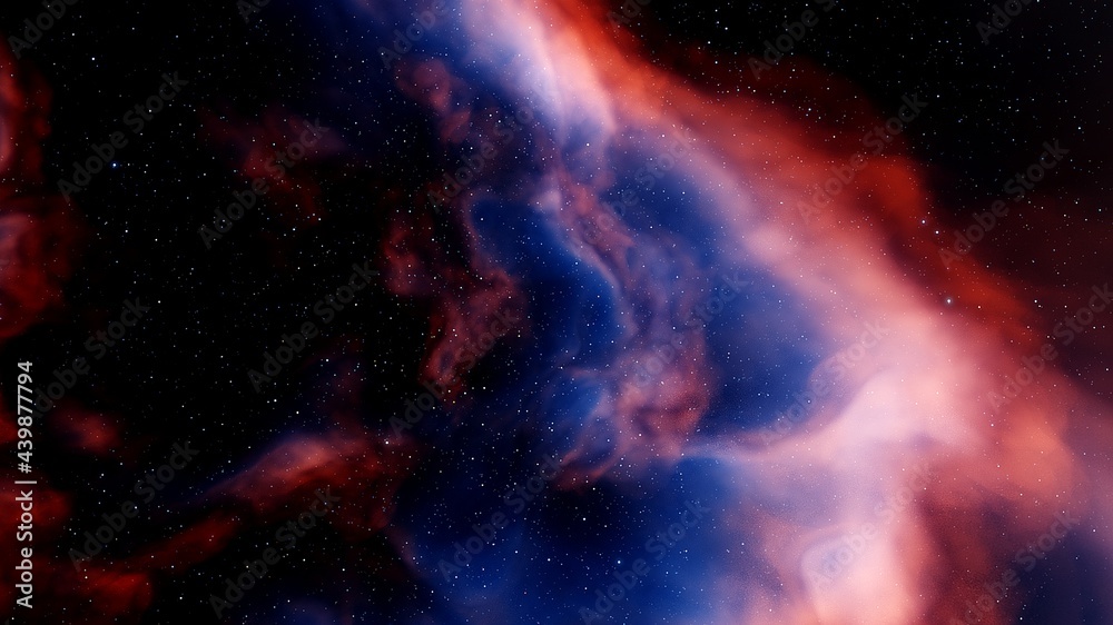 red-violet nebula in outer space, horsehead nebula, unusual colorful ...
