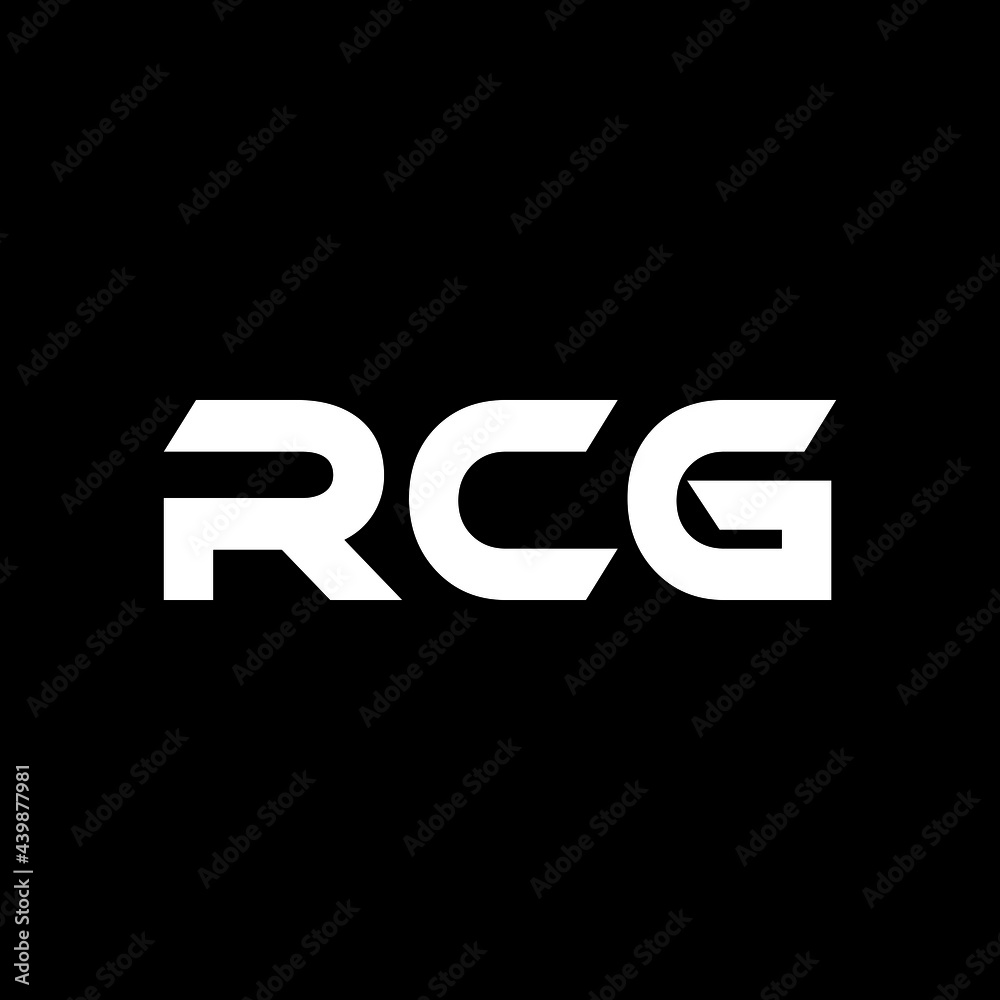 RCG letter logo design with black background in illustrator, vector ...
