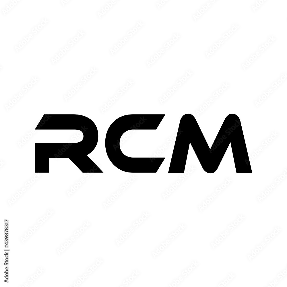 RCM letter logo design with white background in illustrator, vector ...