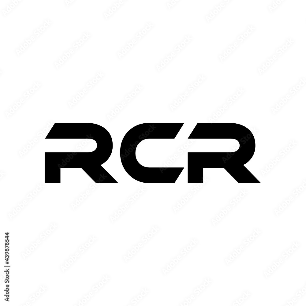 RCR letter logo design with white background in illustrator, vector logo modern alphabet font ...