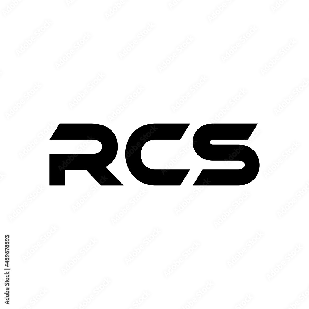 RCS letter logo design with white background in illustrator, vector ...