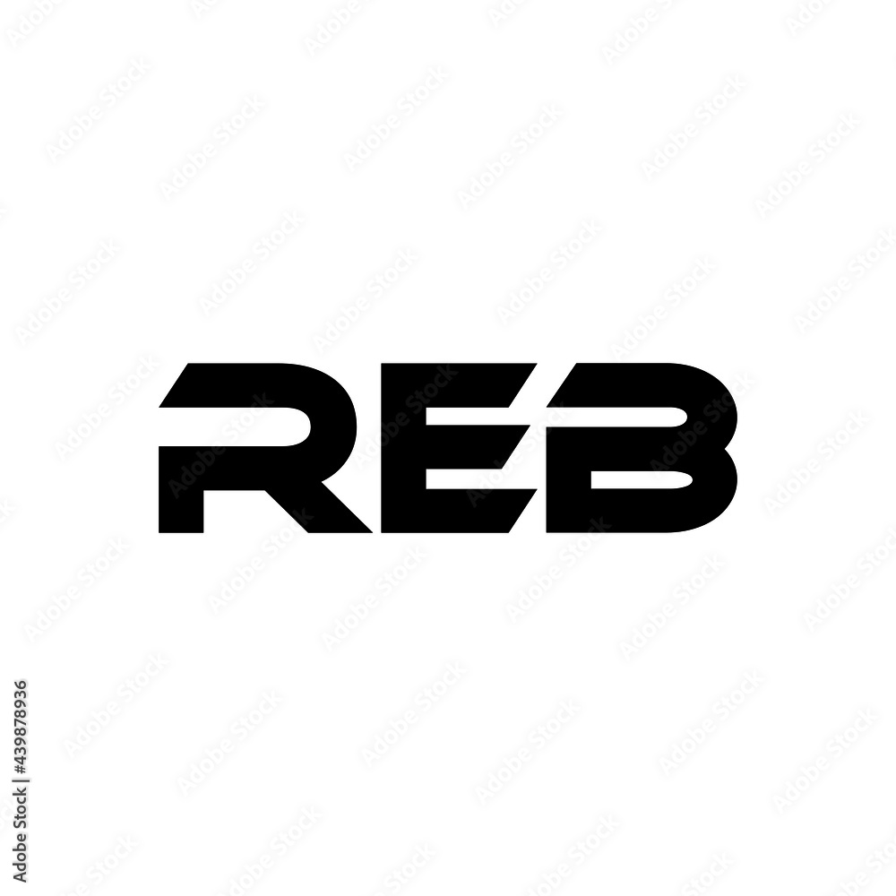REB letter logo design with white background in illustrator, vector ...