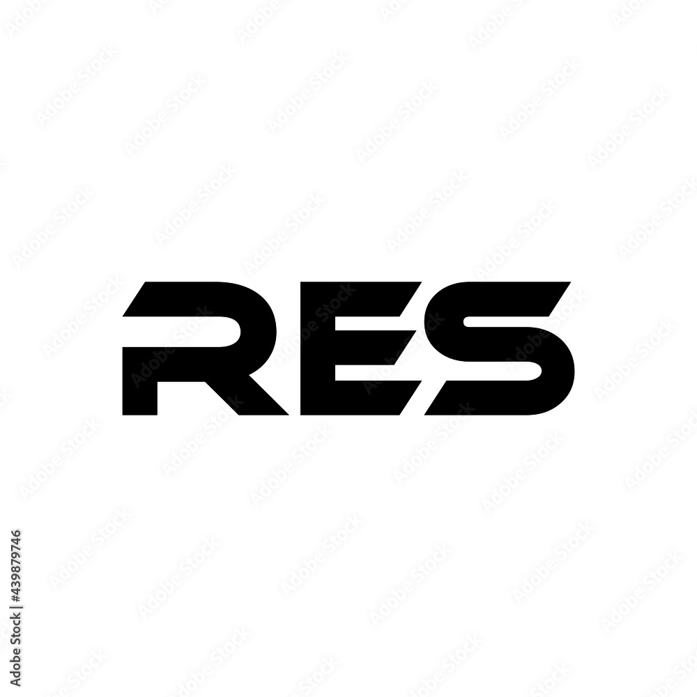 RES letter logo design with white background in illustrator, vector ...