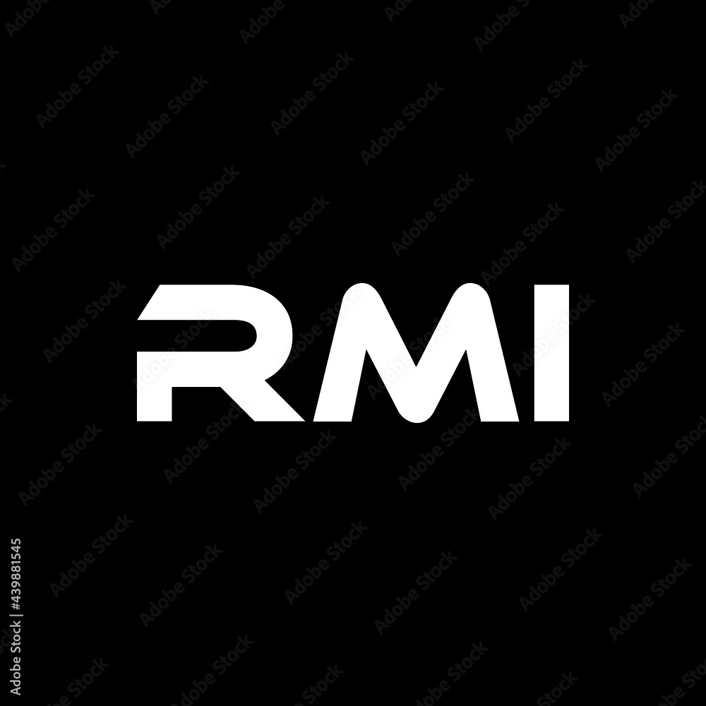 RMI letter logo design with black background in illustrator, vector ...